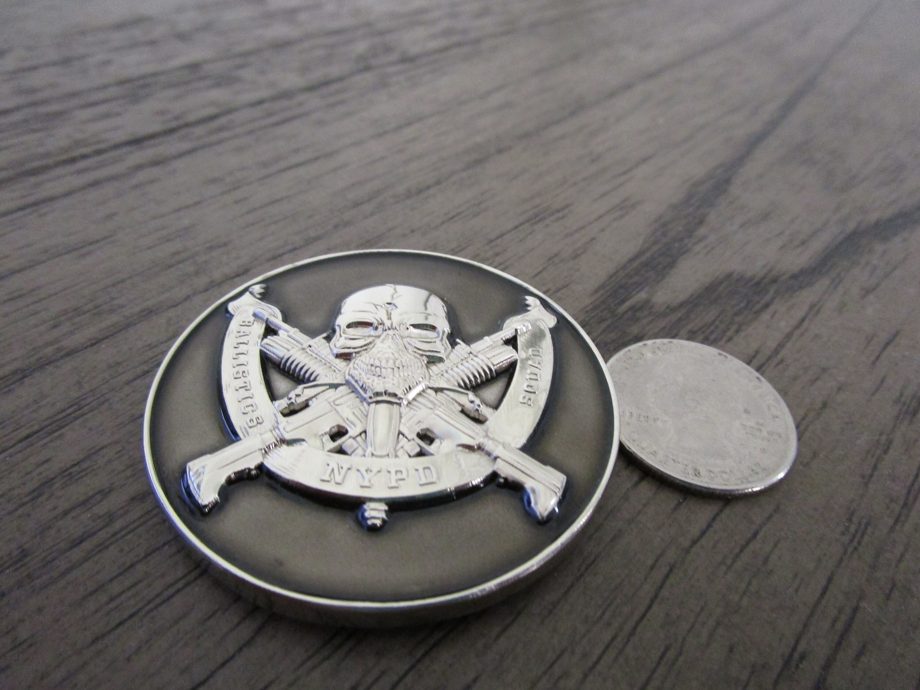 NYPD Ballistics Squad Skull Challenge Coin #393C - Etsy