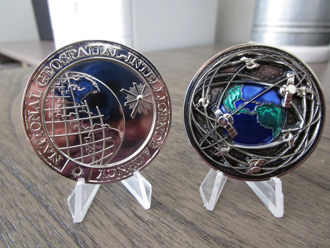 3D Satellite Grid SIGINT NGA Challenge Coin - Etsy