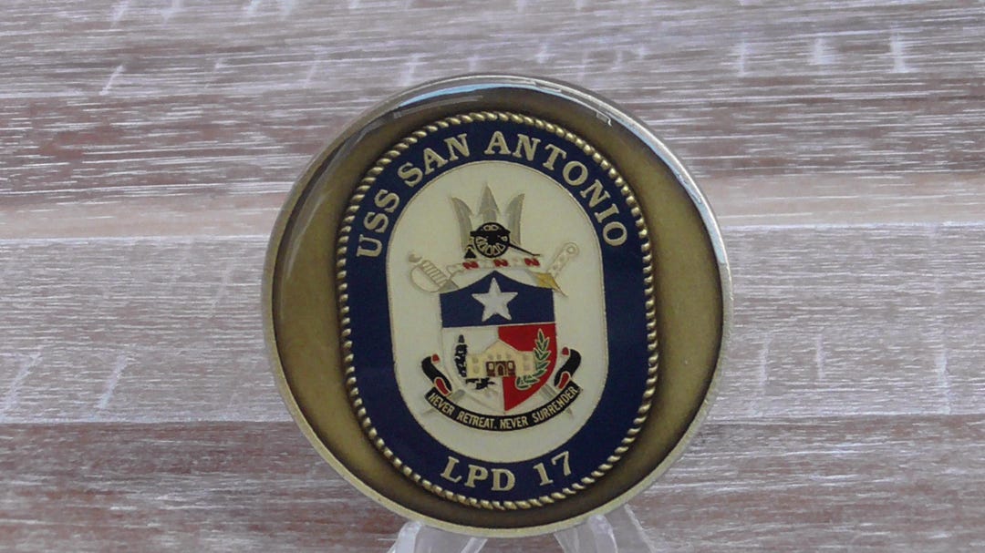 USN USS San Antonio LPD 17 Command Master Chief Challenge Coin #252Y - Etsy
