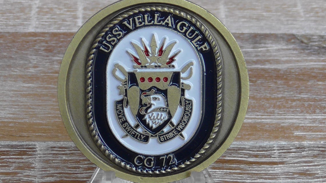 USN USS Vella Gulf CG 72 Challenge Coin #222Y - Etsy