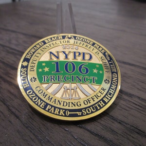 NYPD 106th Precinct Deputy Inspector Commanding Officer Challenge Coin ...