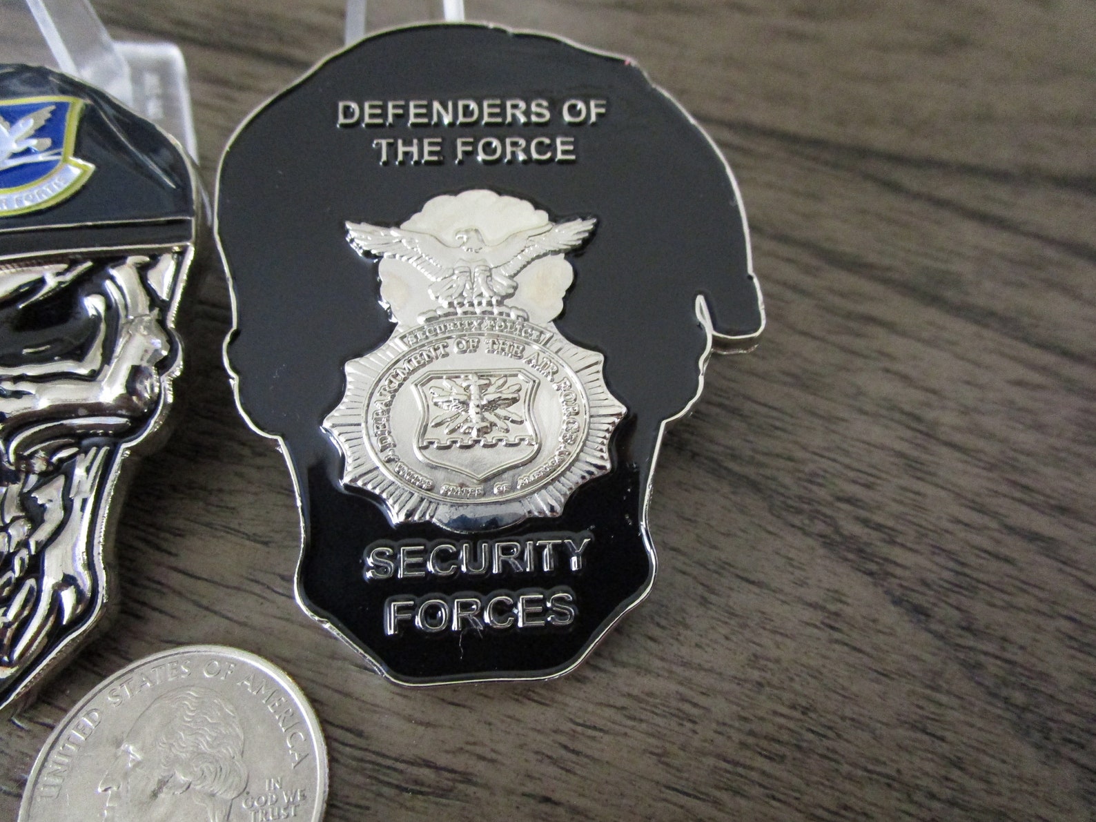 USAF Security Forces Defenders of the Force MP SF Skull Challenge Coin ...