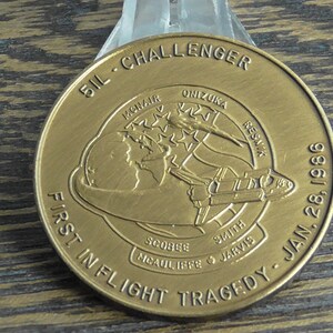 Vintage NASA Challenger First in Flight Tragedy January 28 1986 Coin ...