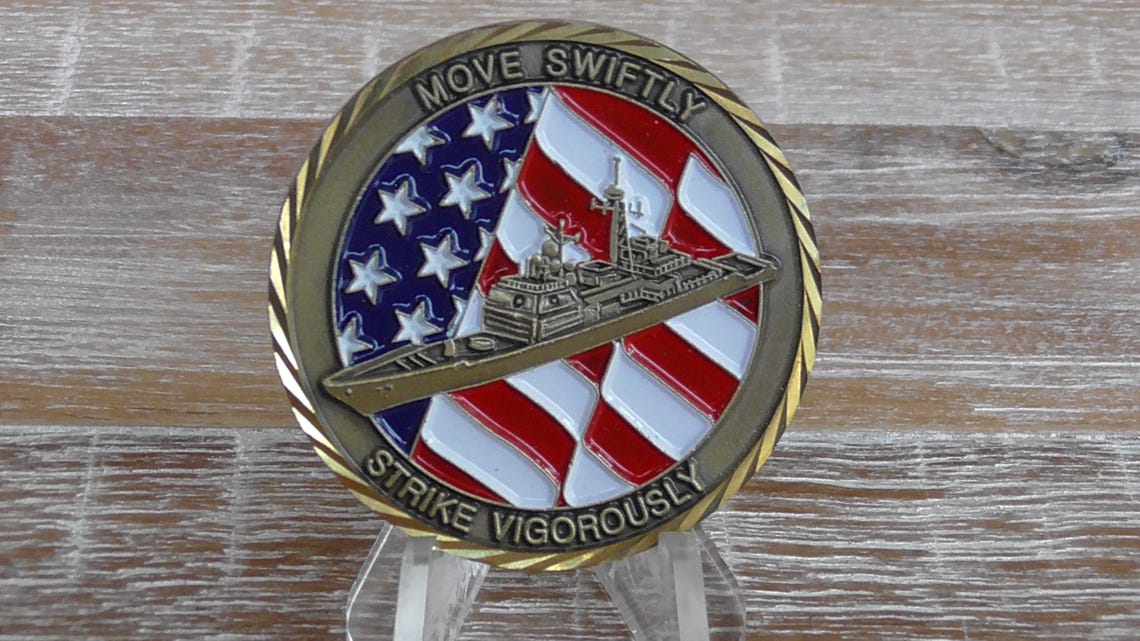 USN USS Vella Gulf CG 72 Challenge Coin #222Y - Etsy