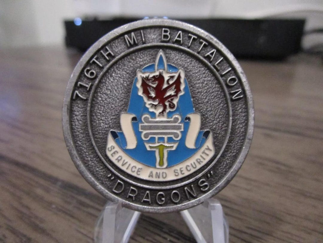 US Army 716th Military Intelligence Battalion Commanders Challenge Coin ...