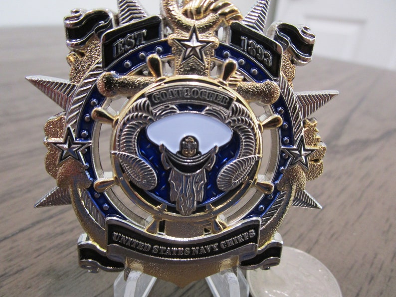 Navy Chief Goat Locker Ask the Chief CPO Spiky Compass Challenge Coin ...