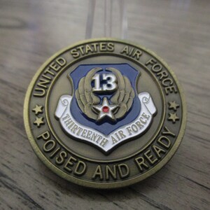 USAF USAFE Thirteenth Air Force Commanders Challenge Coin 723S - Etsy