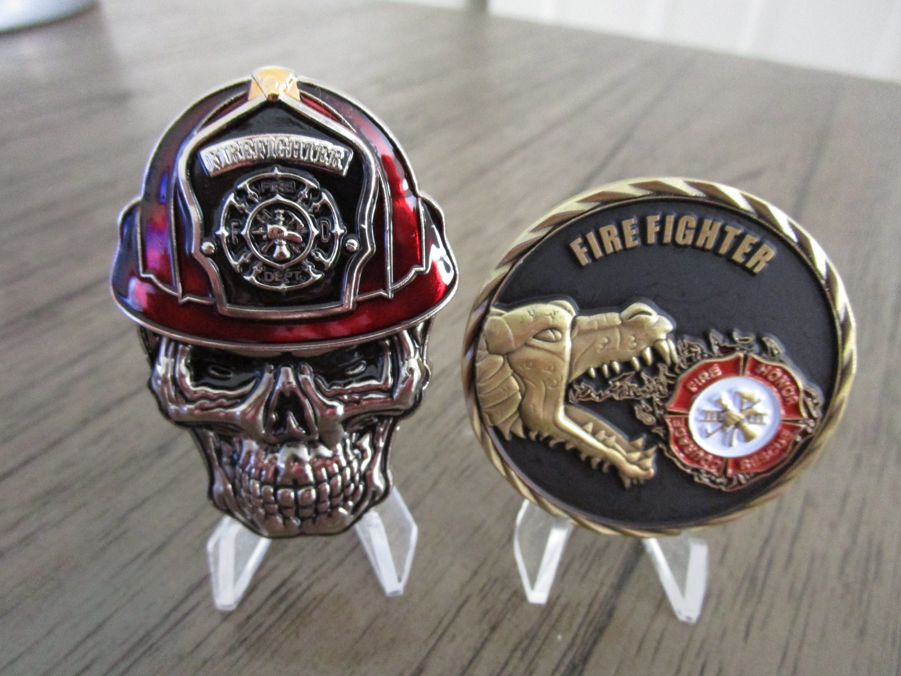 Set of Two Firefighter Challenge Coins Firefighters Prayer and | Etsy