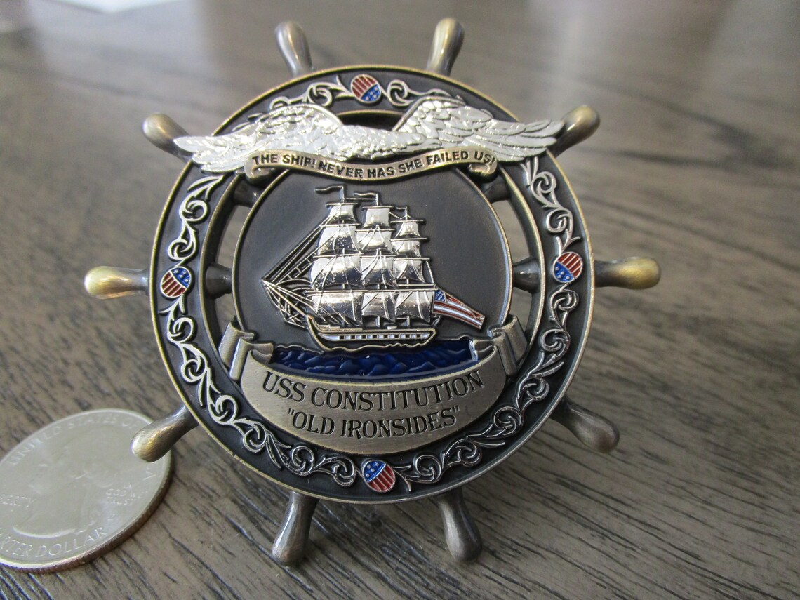 USN USS Constitution Ship 's Wheel Navy Chief Navy Pride CPO Challenge ...