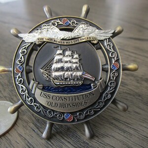 USN USS Constitution Ship 's Wheel Navy Chief Navy Pride CPO Challenge ...
