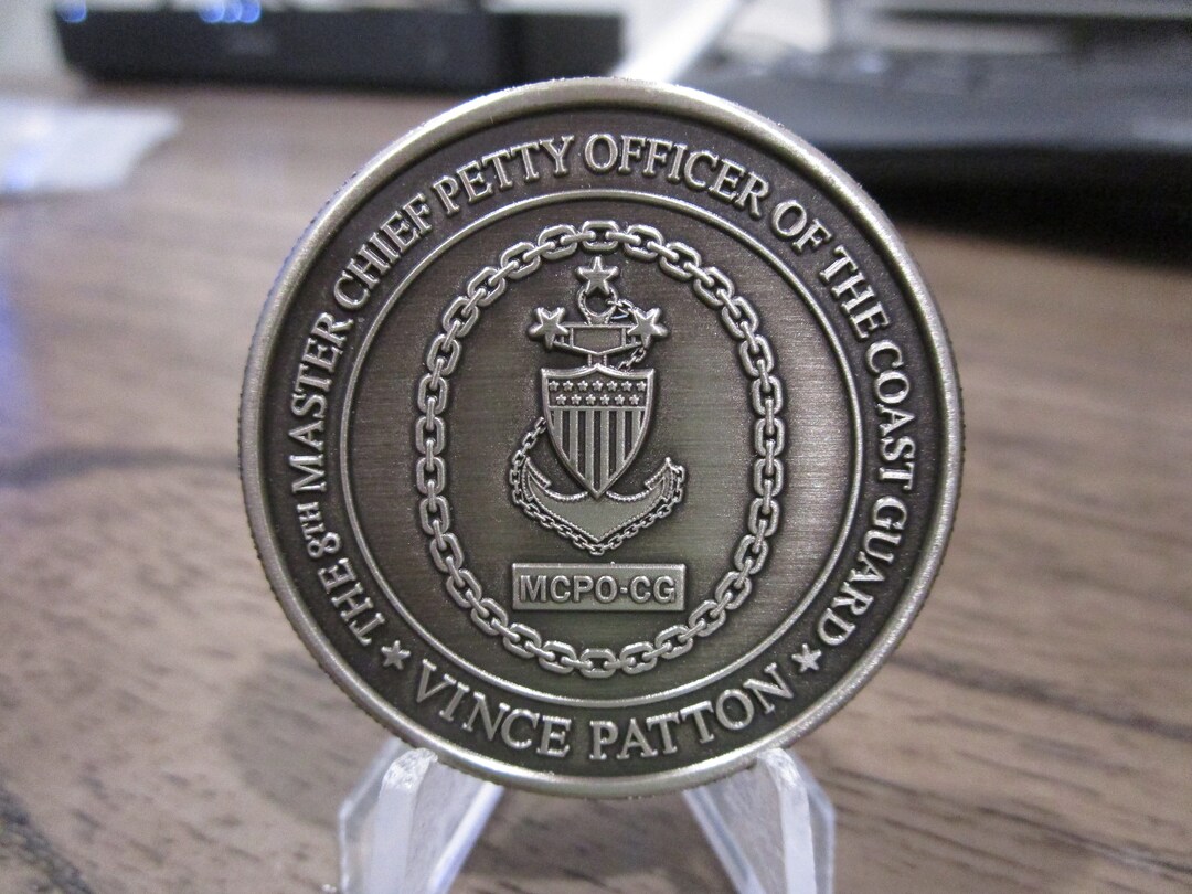 USCG 8th MCPOCG Master Chief Petty Officer Vince Patton Challenge Coin ...