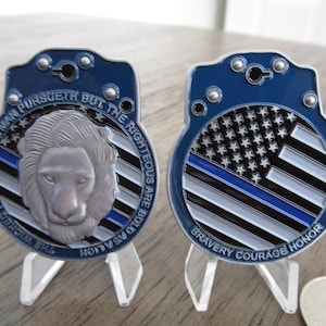 Police & Law Enforcement Thin Blue Line Bold as A Lion Handcuff ...