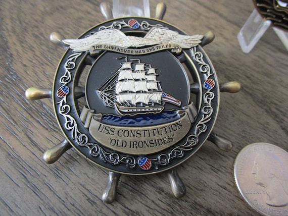 USN USS Constitution Ship 's Wheel Navy Chief Navy Pride | Etsy