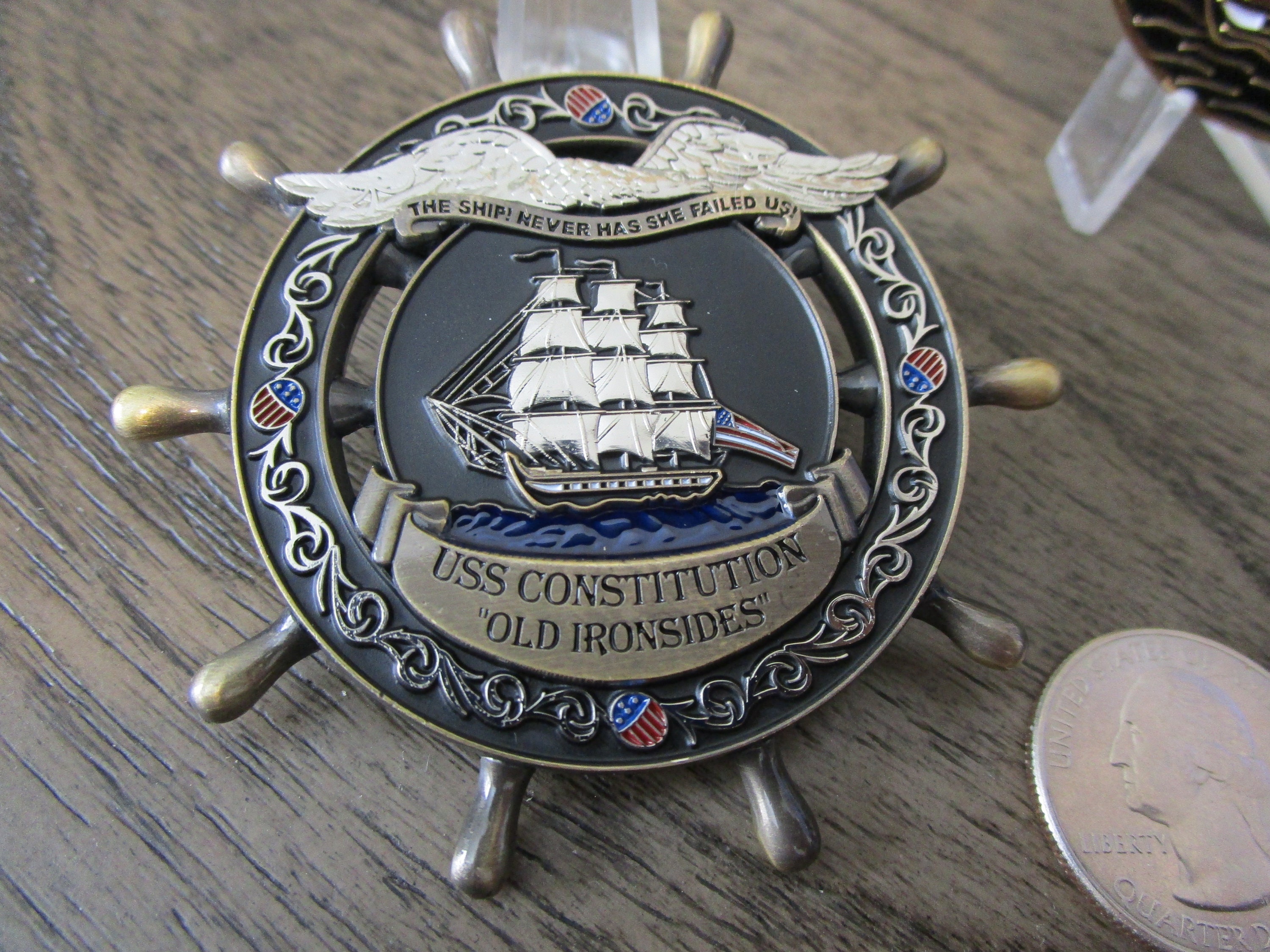 USN USS Constitution Ship 's Wheel Navy Chief Navy Pride | Etsy