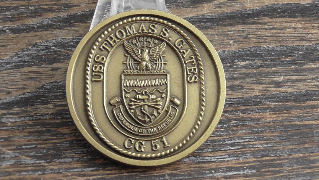 USN USS Thomas S Gates CG 51 Decommissioned 2005 Challenge Coin 125X - Etsy