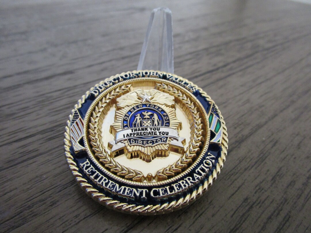 NYPD Director John Valles Retirement Celebration Challenge Coin #983B ...