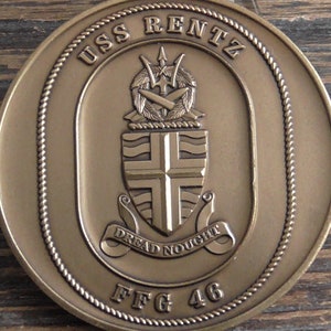 USN USS Rentz FFG 46 Fighting Chaplain Challenge Coin #921S - Etsy