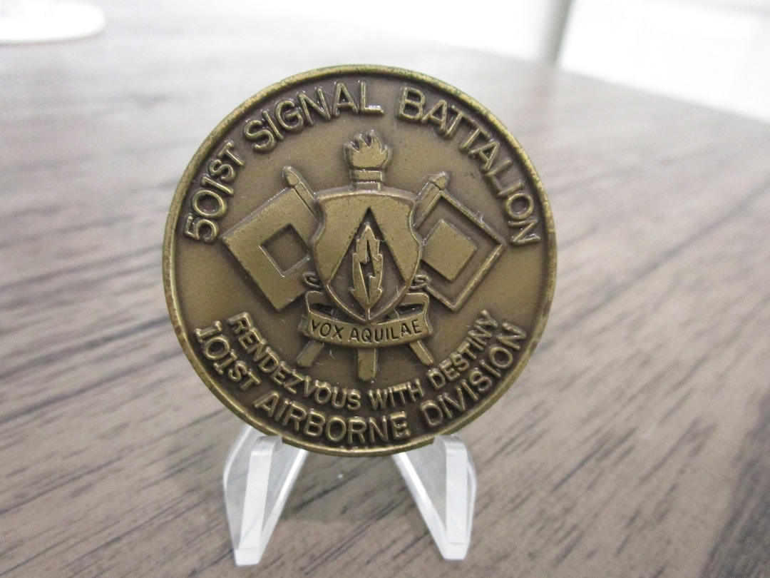 US Army 501st Signal Battalion 101st Airborne Division Challenge Coin ...