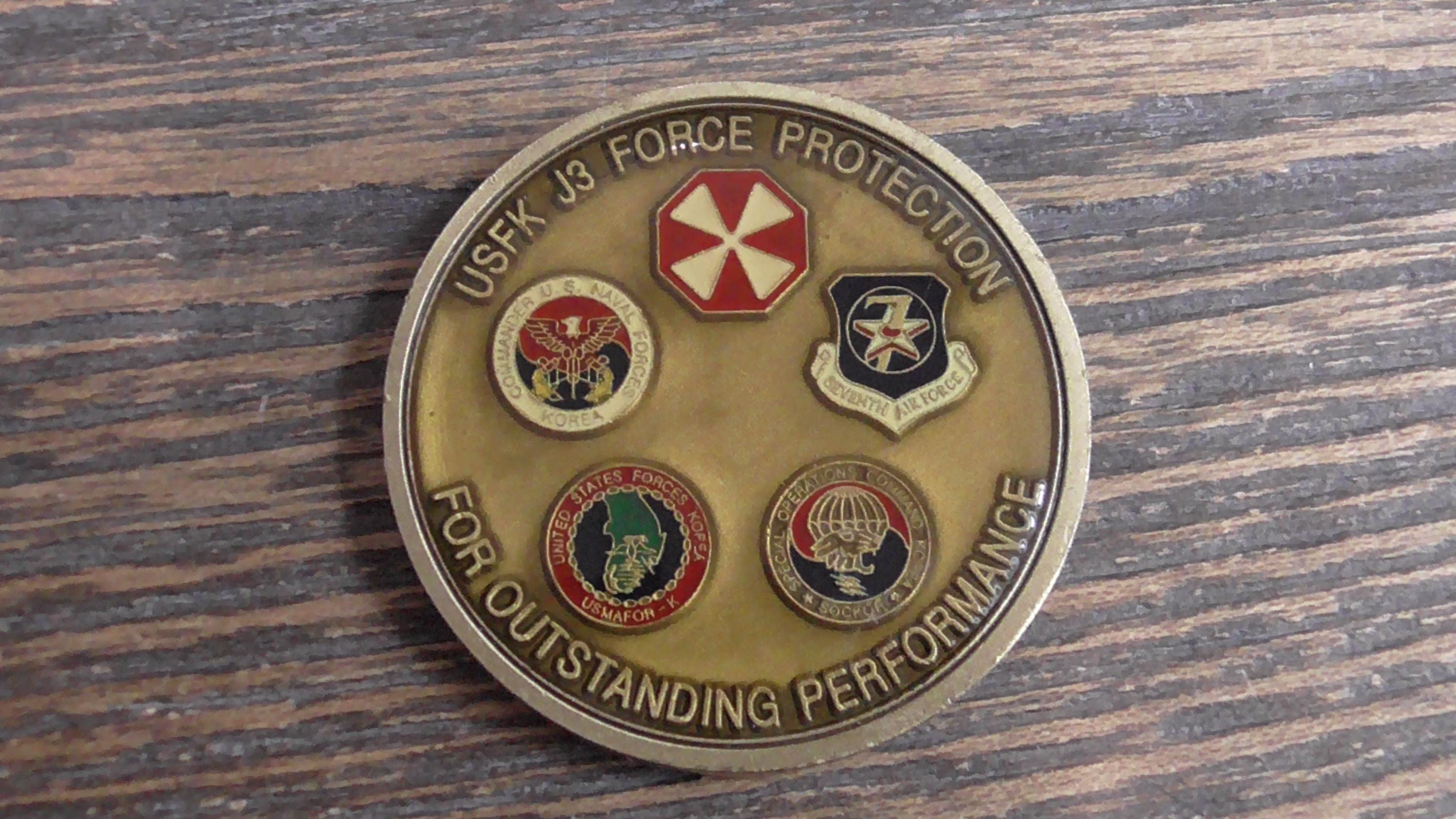 US Forces Korea USFK Force Protection Challenge Coin #942T - Etsy