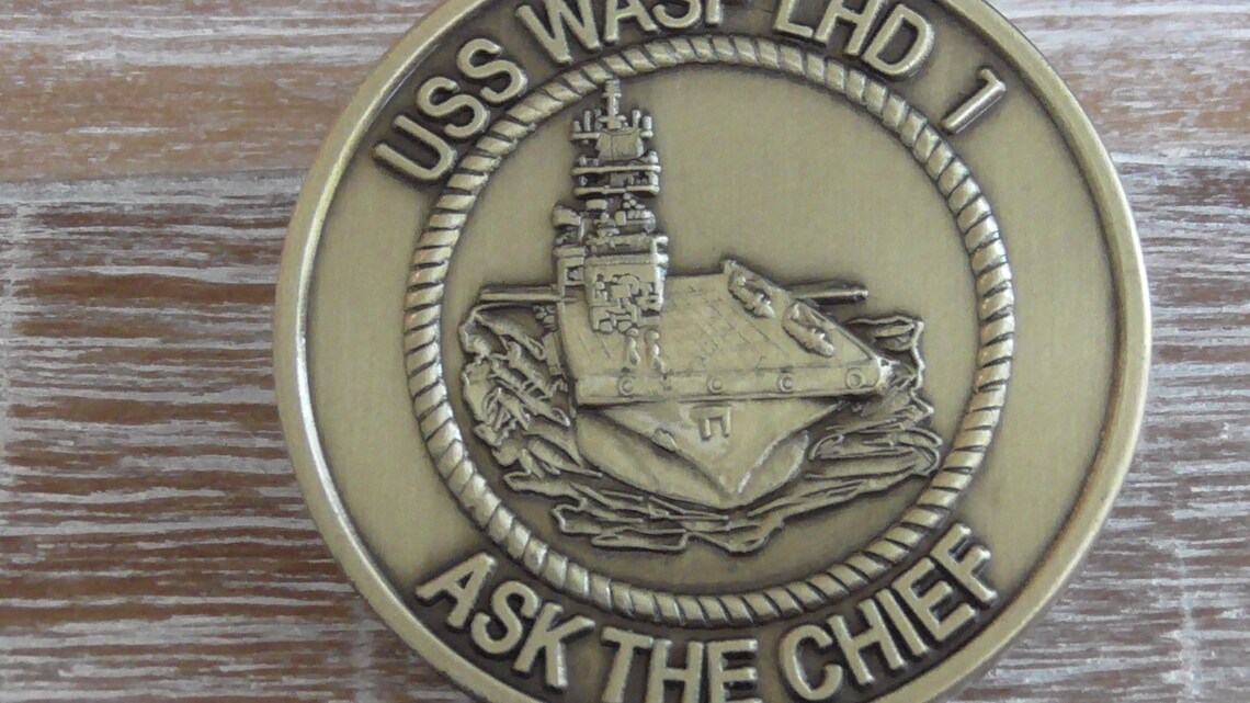 USN USS Wasp LHD 1 Chief Petty Officer Challenge Coin #164Y - Etsy