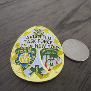 NYPD City of New York Avian Flu Task Force Gold Version Challenge Coin ...