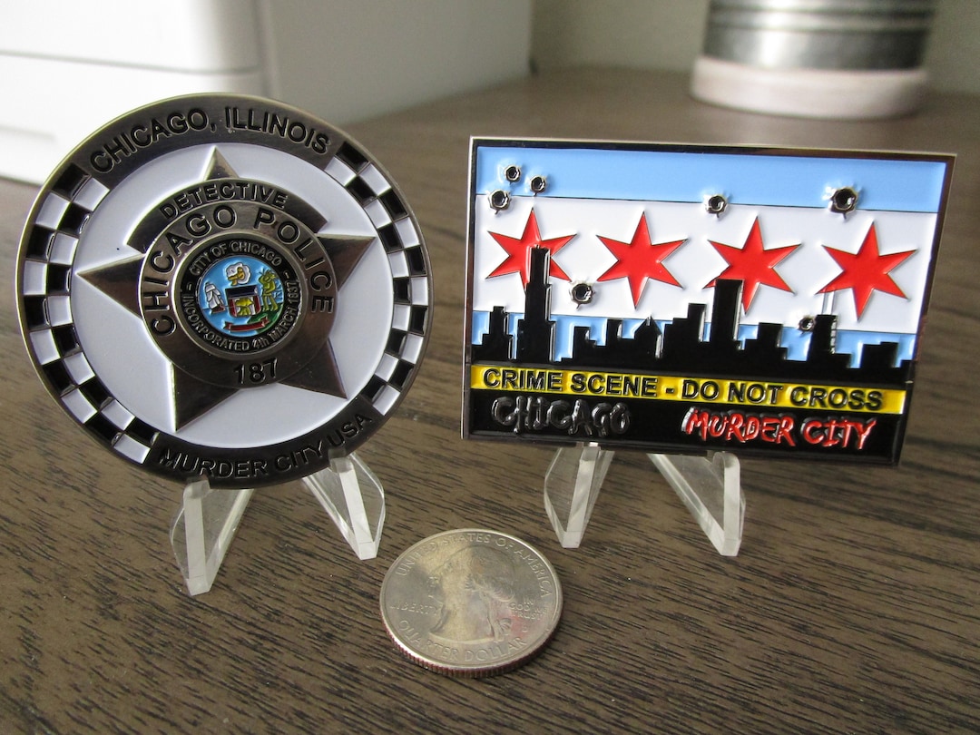 Set of 2 Chicago Police Department Challenge Coins CPD Grim Reaper Help ...