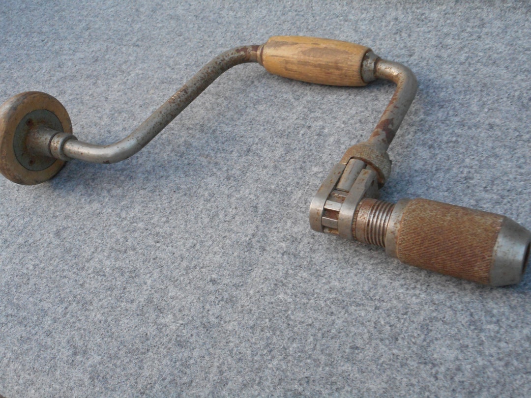 Vintage STANLEY Rusty Hand Drill Collectible Tool Drill Antique Retro ...