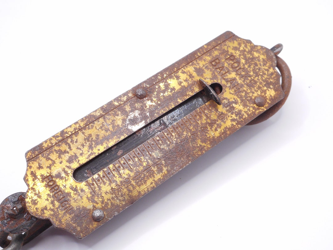 Balance Scale 25lbs RUSTY Pocket Salter Fishing Scale Anglers Spring ...