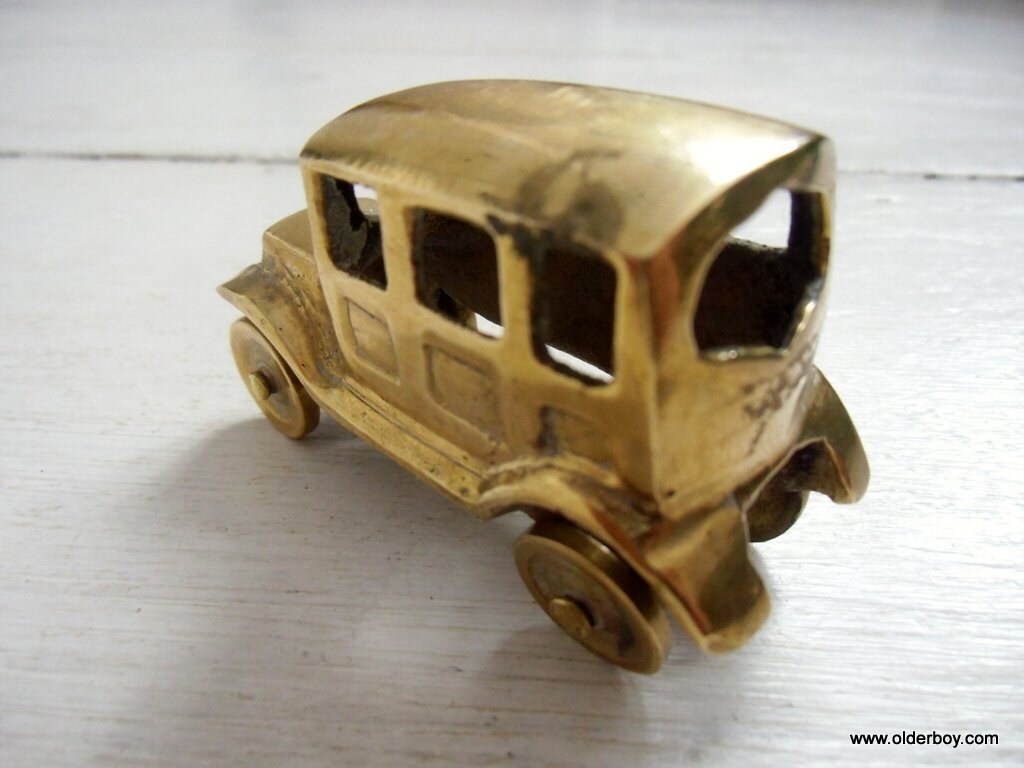 Small BRASS CAR model diecast metal car collectible diecast | Etsy