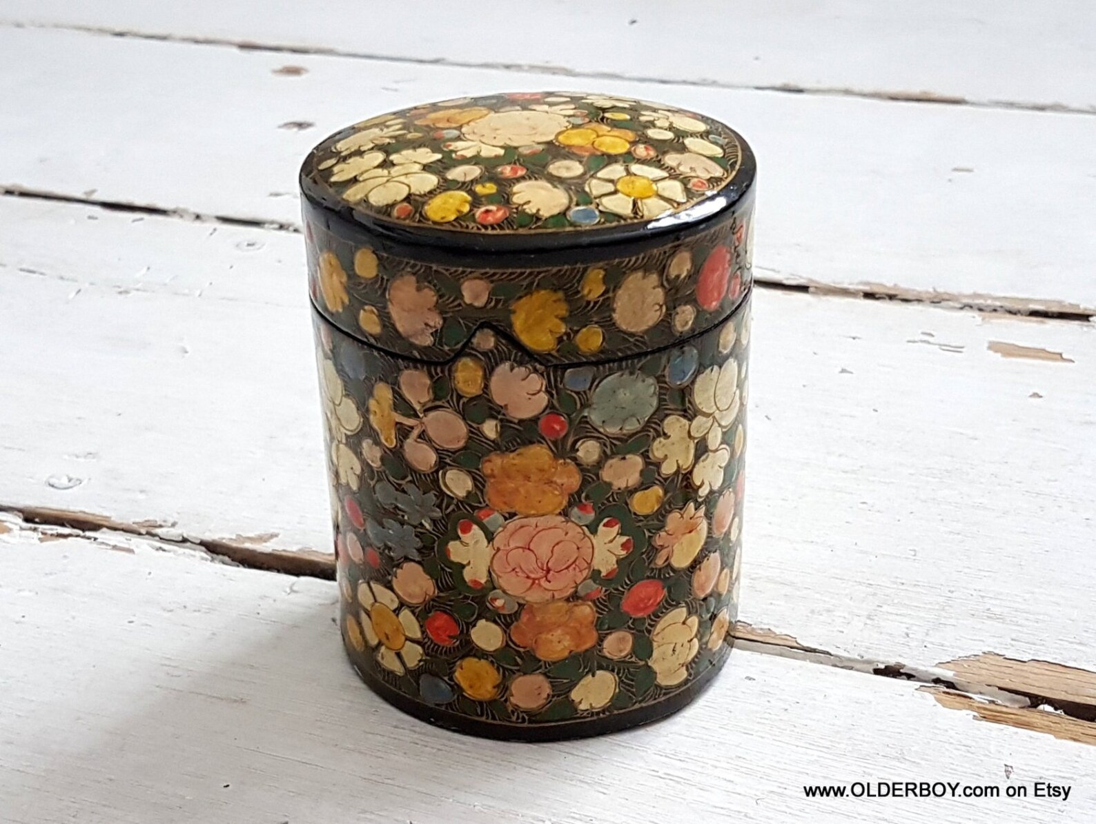 Hand Painted Round Oval Box With Lid Wedding Jewelry Box - Etsy UK