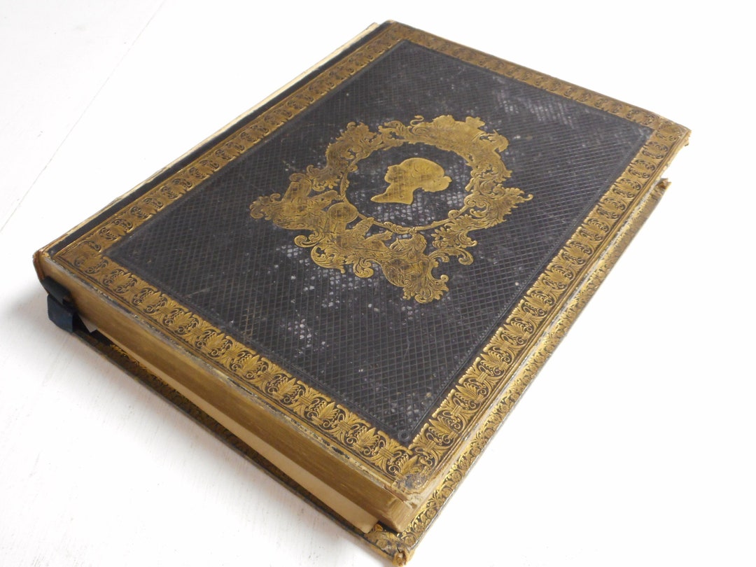 Rare Antique Book C.1850s Fisher's the Drawing Room Scrap-book With ...