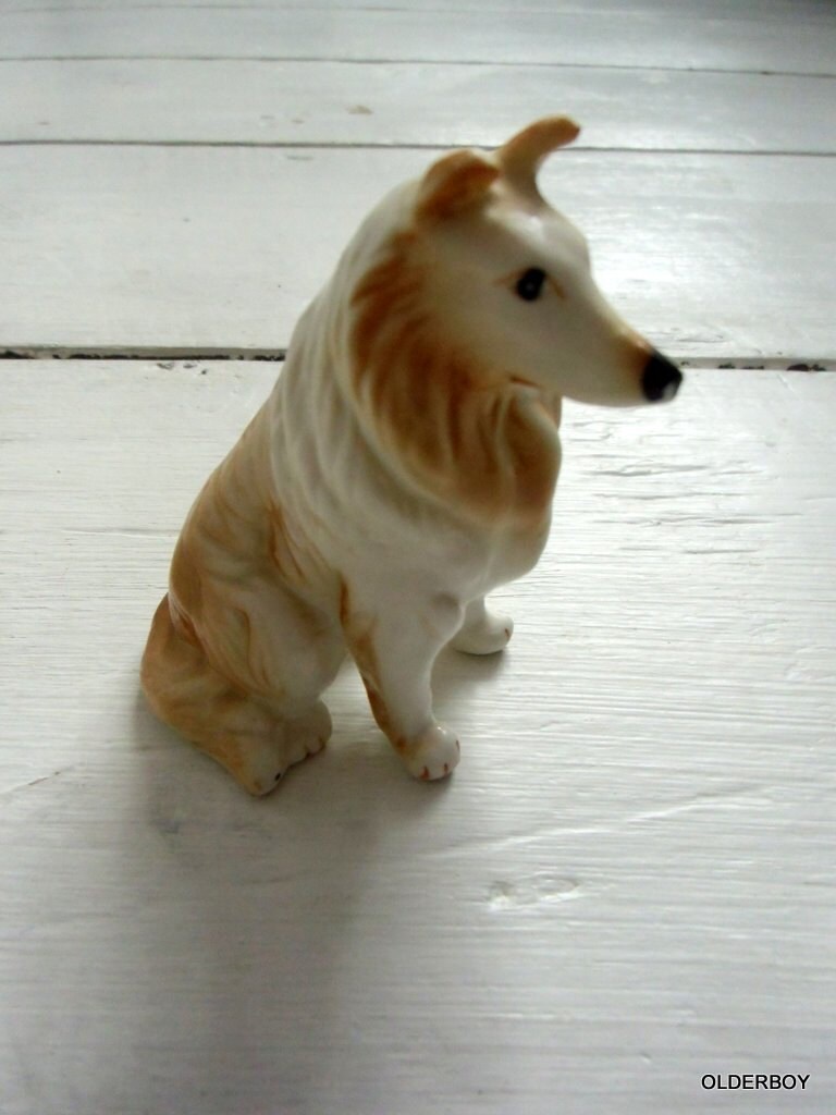 4 Porcelain Dogs Porcelain Dogs Figurine Ceramic Painted - Etsy