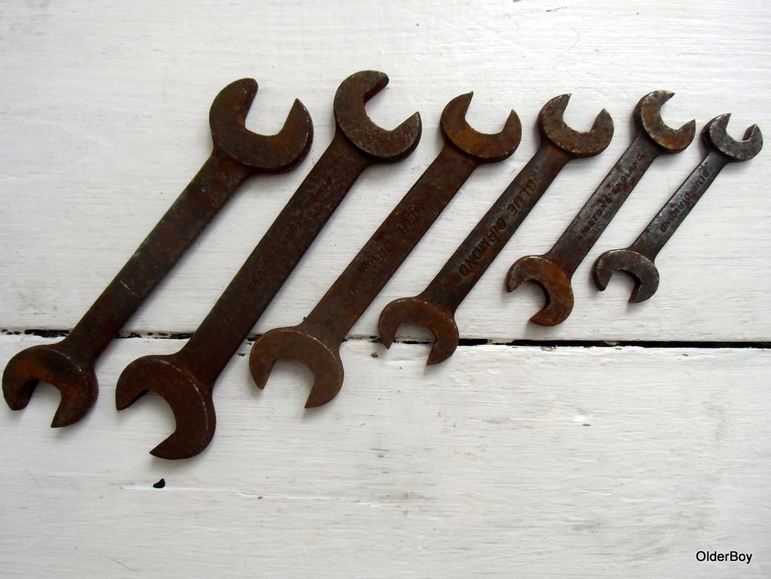 Vintage Garringtons England Spanners: Blue Diamond Wrenches, C.1940s ...