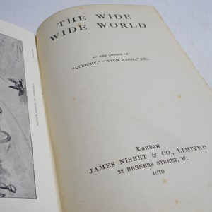 Rare Find: 1910 Edition of the Wide Wide World by Susan Warner Sz/2228 ...
