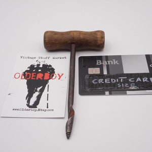 1900s Little HAND DRILL BIT / Collectible Tool Drill Rusty Hand Drill ...