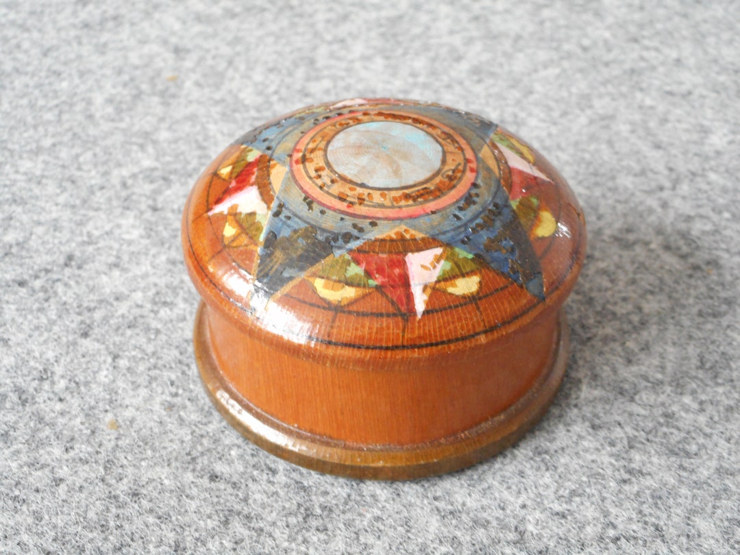 Vintage Wooden Pyxis Box: Decorative Casket, Wedding Ring Holder - Etsy