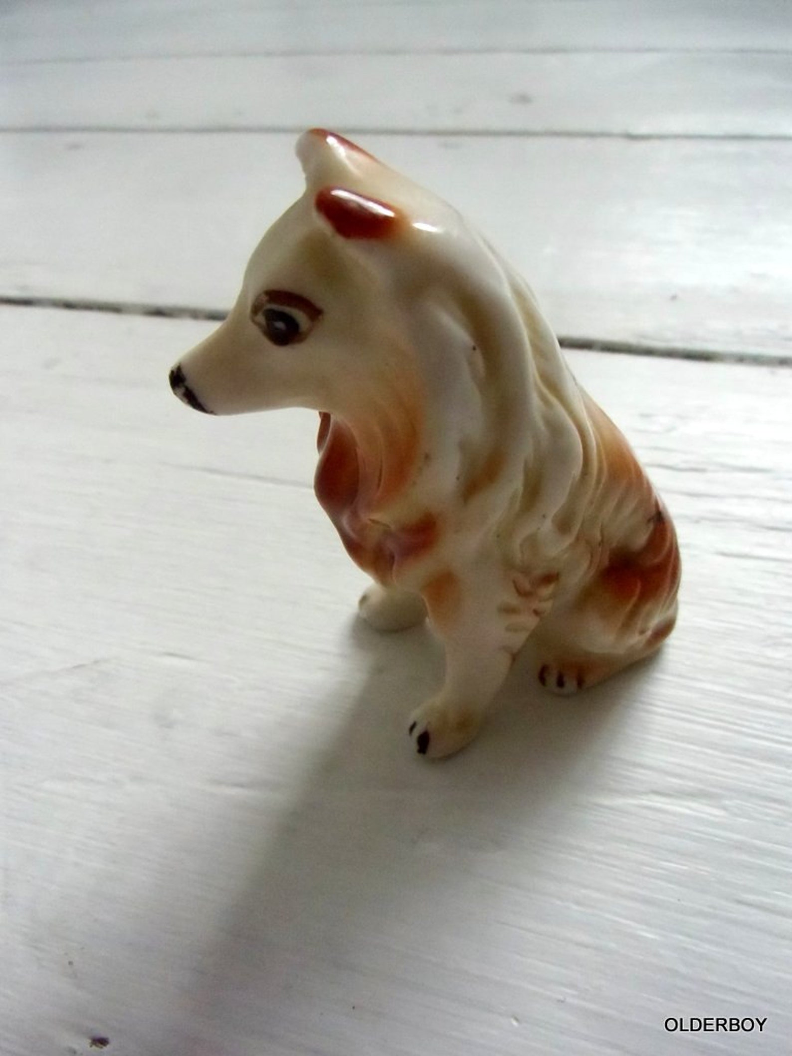 4 Porcelain Dogs Porcelain Dogs Figurine Ceramic Painted - Etsy