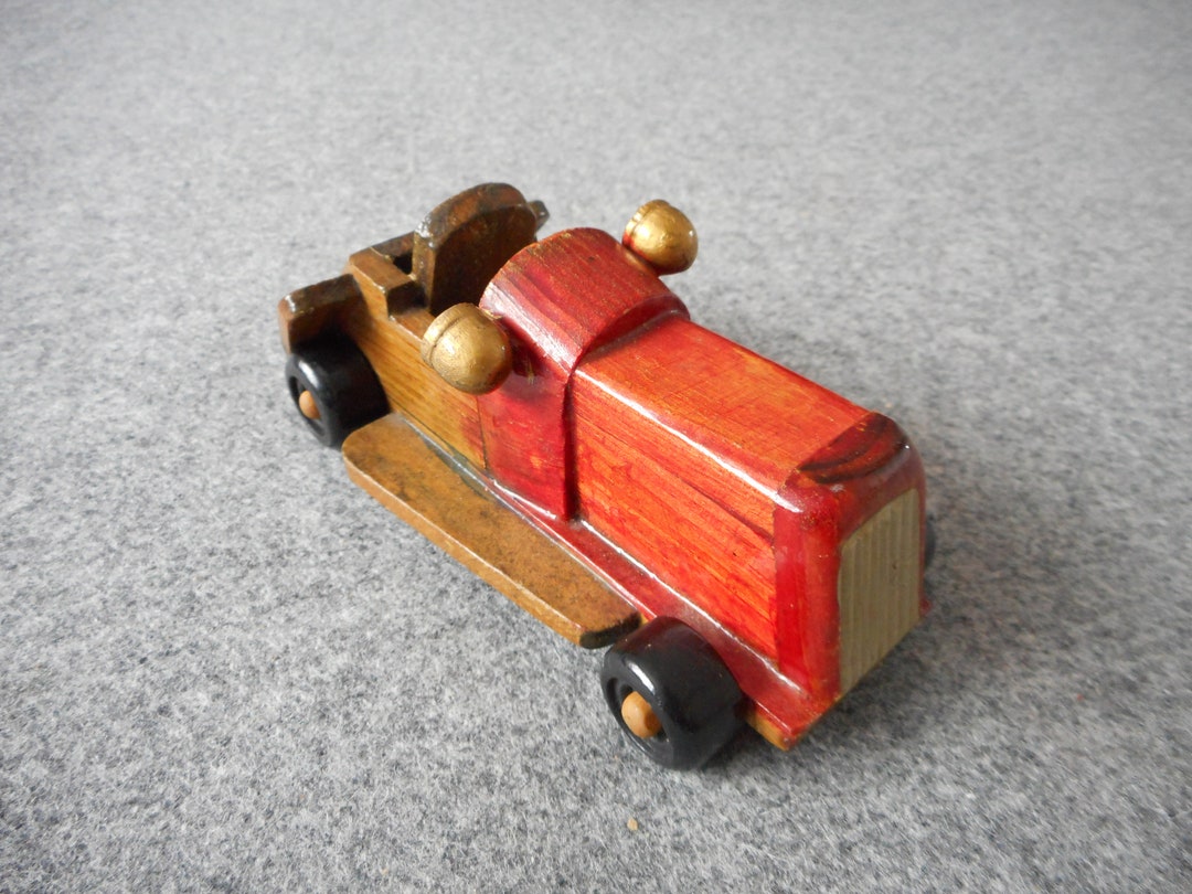 Wooden Car Vtg Toy Car From Wood Collectible Decorative Car / Retro Toy ...