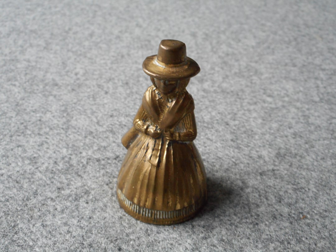 Brass LADY BELL Vintage Figurine / Collectible Brass Woman Figure C01 ...