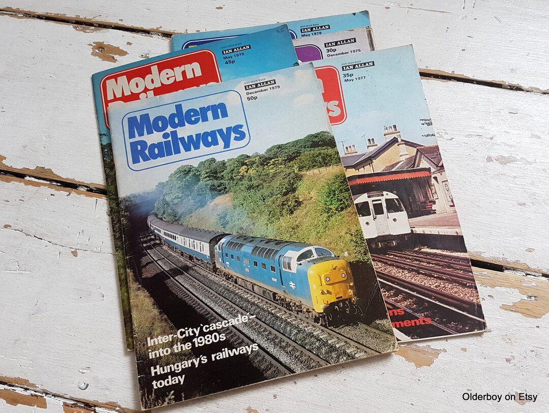 5 X 1975-79 MODERN Railways Magazine Train Rail Newspaper Rail Magazine ...