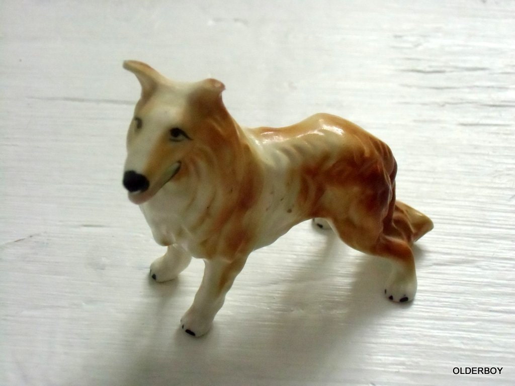 4 Porcelain Dogs Porcelain Dogs Figurine Ceramic Painted - Etsy