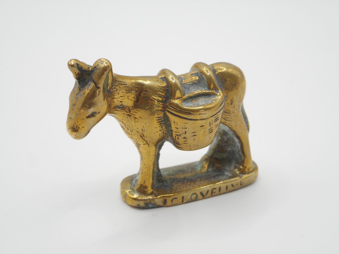 Antique BRASS Little Donkey Figurine // Collectible Donkey - Etsy