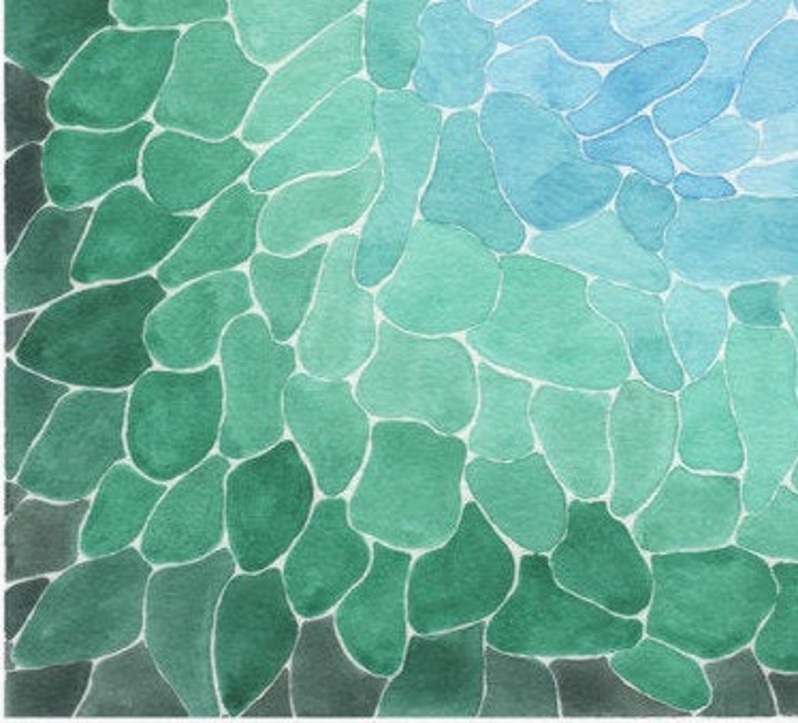 Abstract Sea Glass Digital Print / Watercolor Home Decor - Etsy