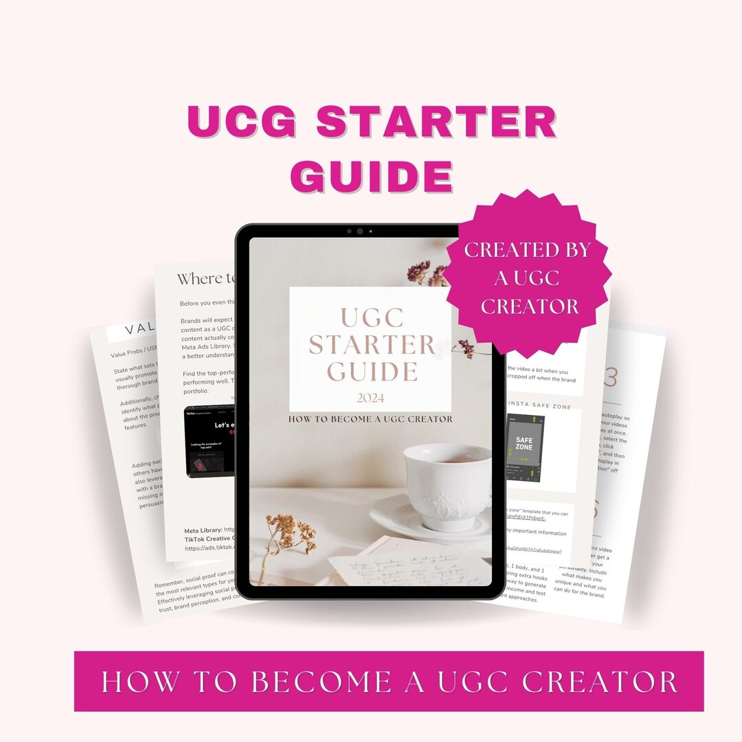 UGC Content Creator Starter Guide | 66 Page Ebook for Ugc Creators ...