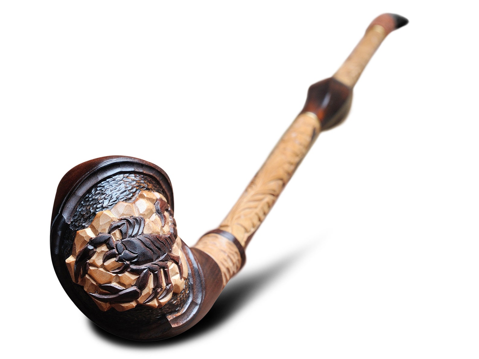 EXTRA LONG Mano Intagliata Fumo Pipe 22 Tubo di legno | Etsy
