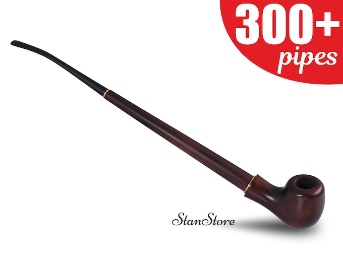 Long Tobacco Pipe Smoking Pipe Wooden Pipe for Tobacco Churchwarden ...