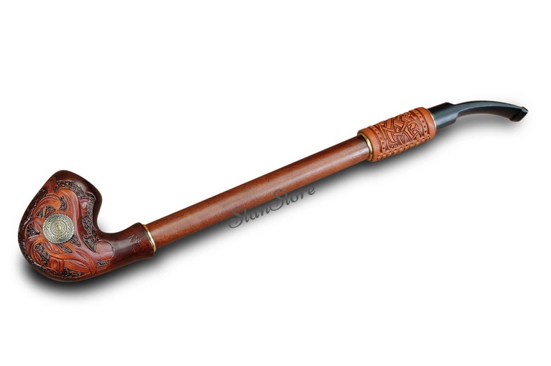 VIKINGS Smoking pipe for Tobacco pipe LONG Churchwarden | Etsy
