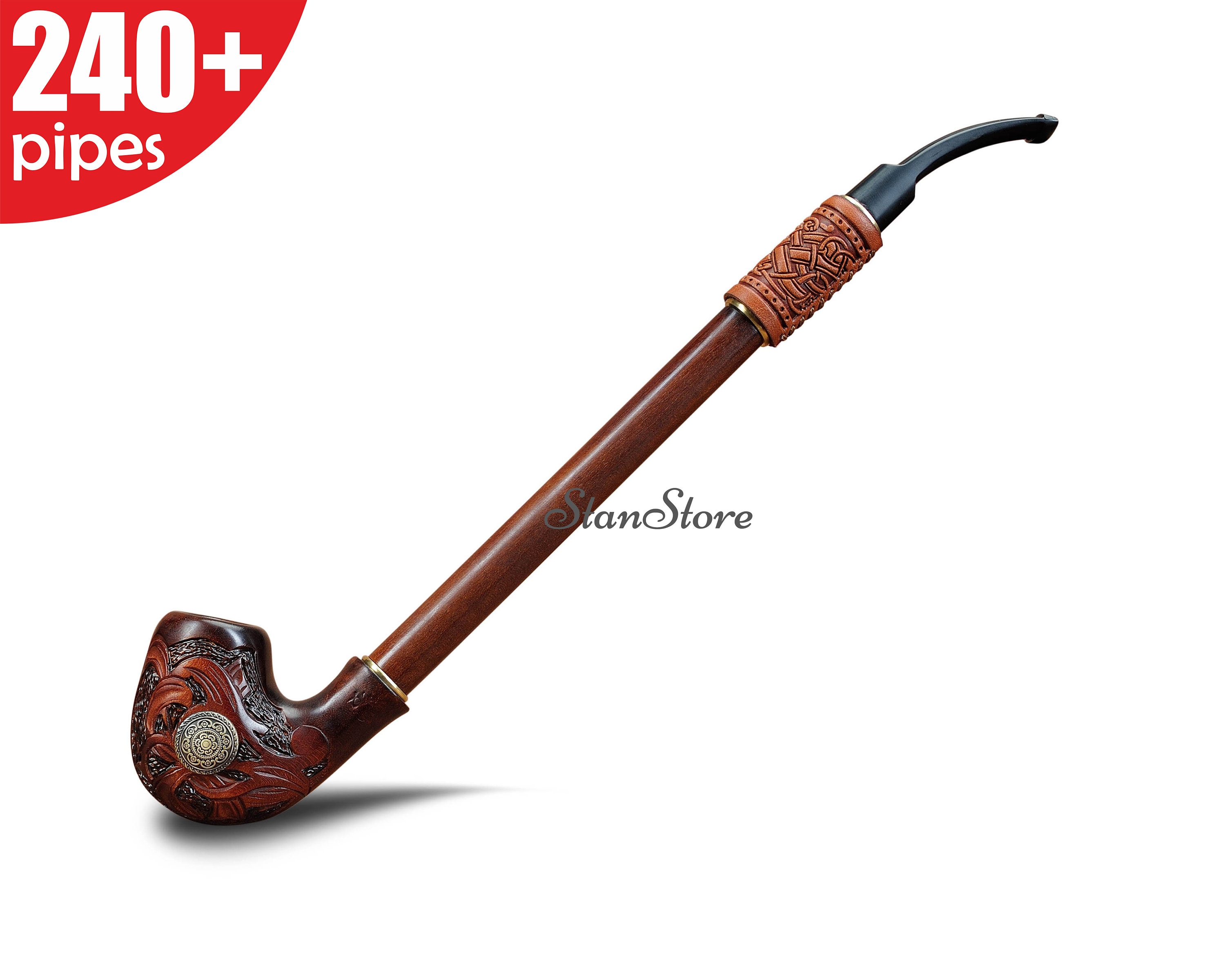 VIKINGS Smoking pipe for Tobacco pipe LONG Churchwarden | Etsy