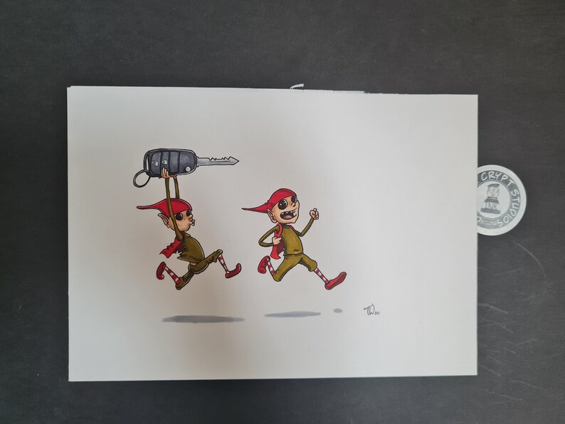 O 'thieving Red Cap' Fan Art. Original A5, Ink, Pen and Marker Drawing ...