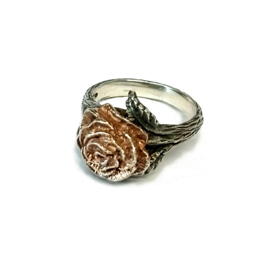 Pink Rose Ring - Etsy